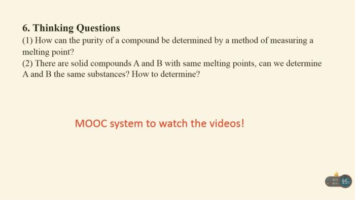Solved 6. Thinking Questions (1) How can the purity of a | Chegg.com