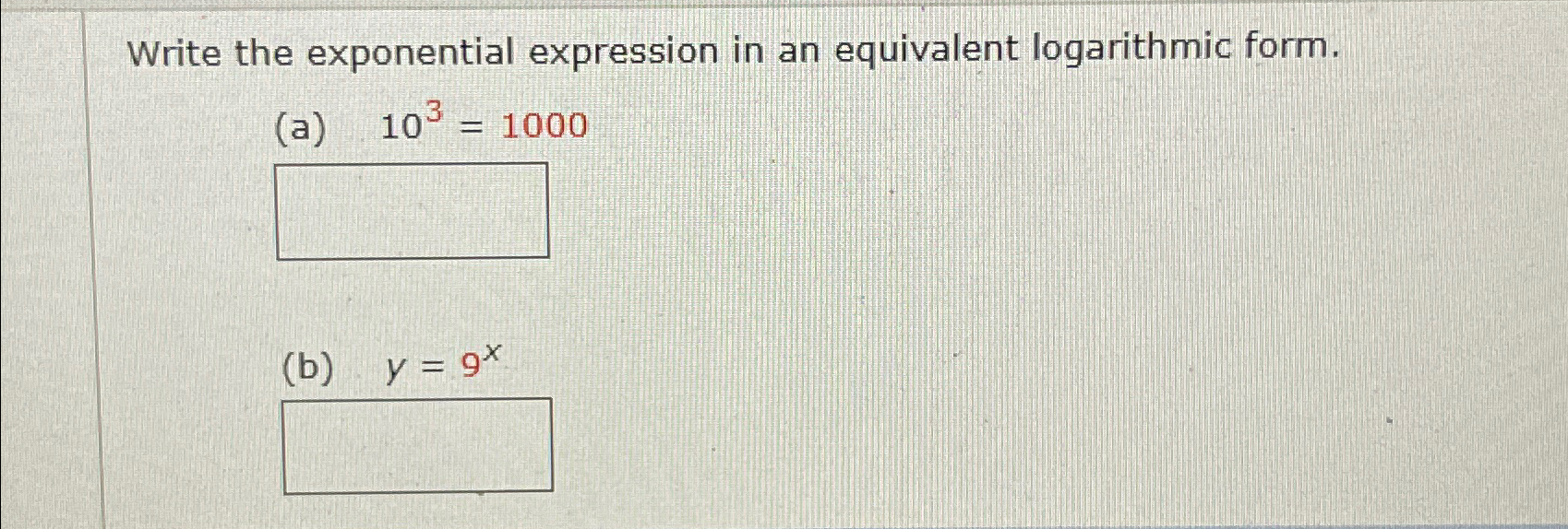 Solved Write the exponential expression in an equivalent | Chegg.com