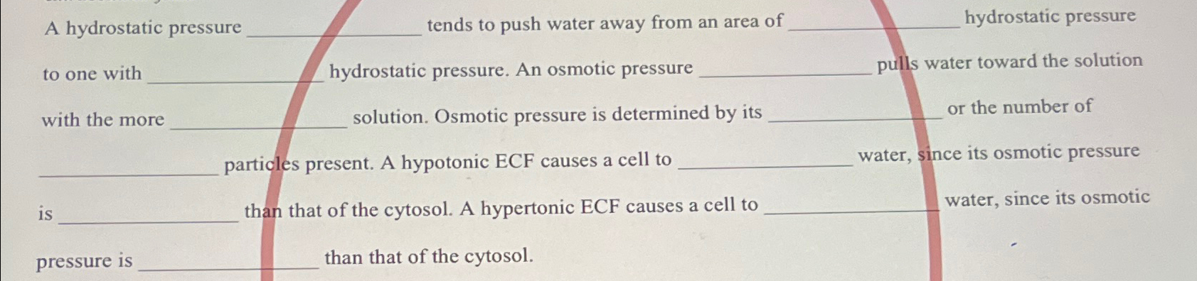 Solved A hydrostatic pressure q, ﻿tends to push water away | Chegg.com