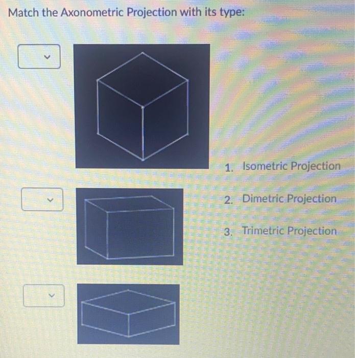 Solved Match the Axonometric Projection with its type: 1. | Chegg.com