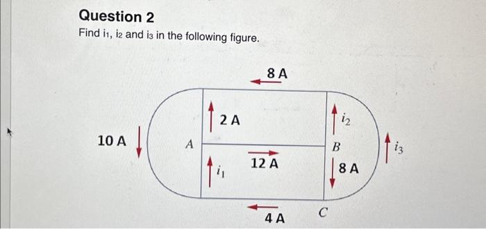 Solved Question 2 Find i1,i2 and i3 in the following figure. | Chegg.com