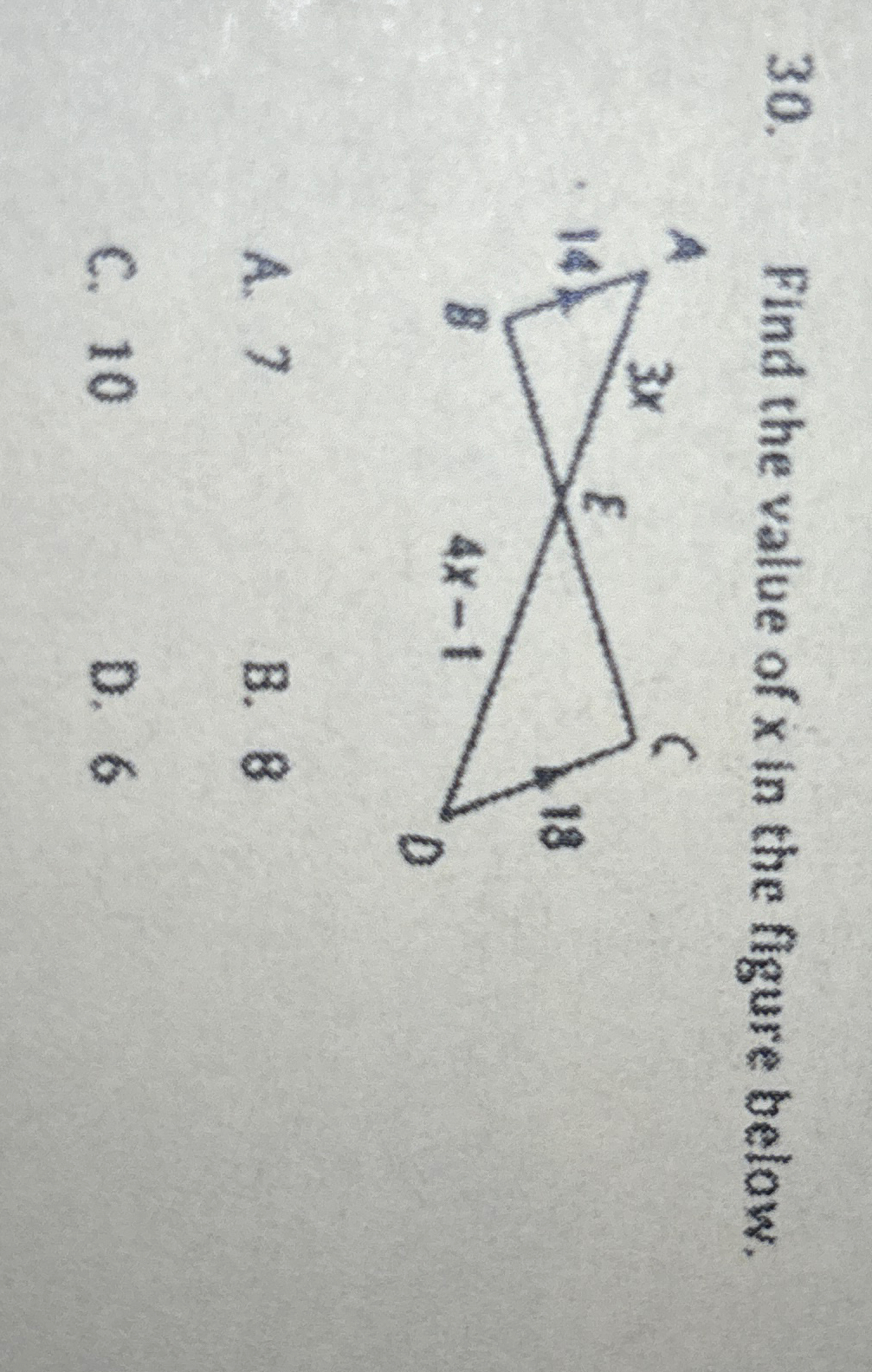 Solved Find the value of x ﻿in the figure | Chegg.com