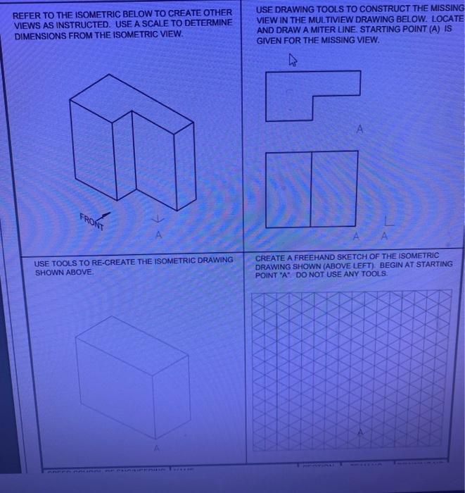 Solved REFER TO THE ISOMETRIC BELOW TO CREATE OTHER VIEWS AS | Chegg.com