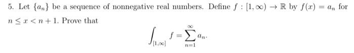 Solved 5. Let {an} be a sequence of nonnegative real | Chegg.com