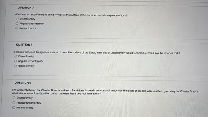 Solved Sedimentary Rock Formations Chester Breccia Fort Mill | Chegg.com