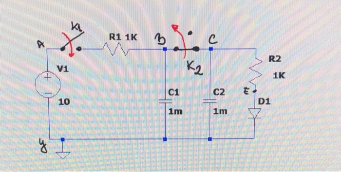 Solved 1) draw a transient circuit simulating the circuit | Chegg.com