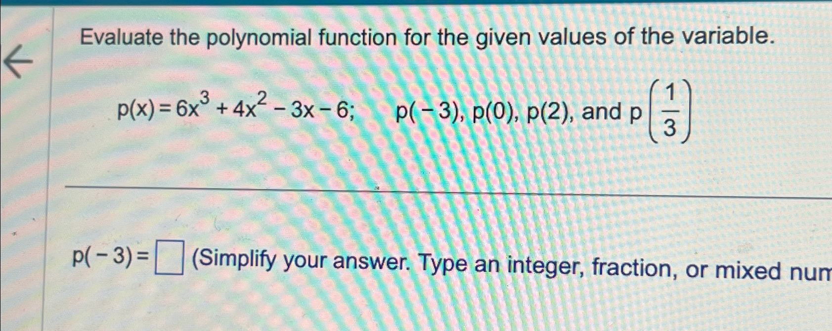 Solved Evaluate the polynomial function for the given values | Chegg.com