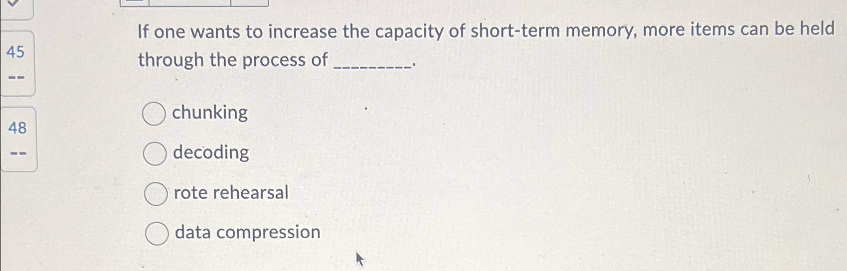 Solved If one wants to increase the capacity of short-term | Chegg.com