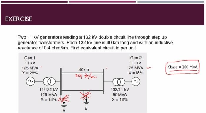 Solved EXERCISE Two 11 kV generators feeding a 132 kV double | Chegg.com