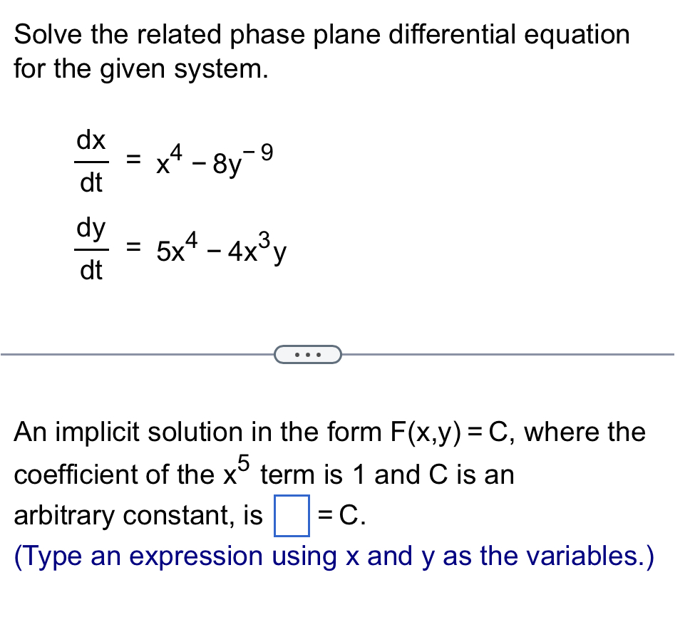 Solve the related phase plane differential equation | Chegg.com