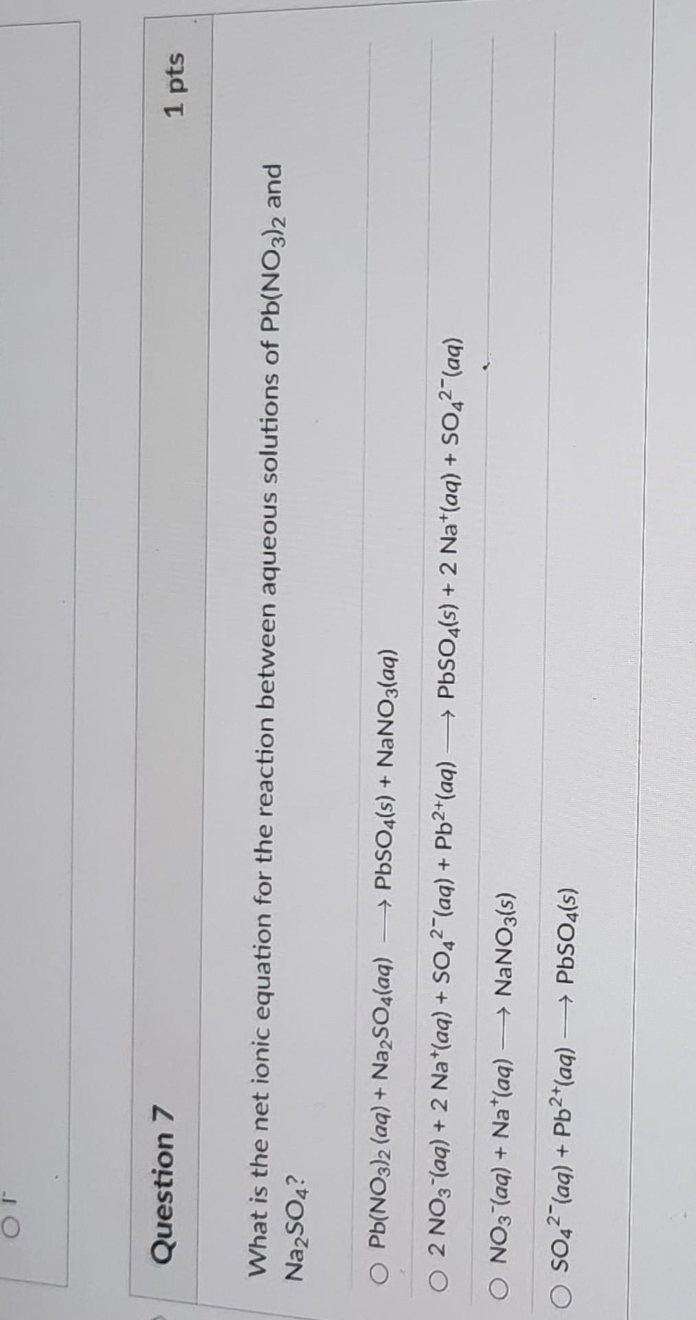 Solved What is the net ionic equation for the reaction | Chegg.com