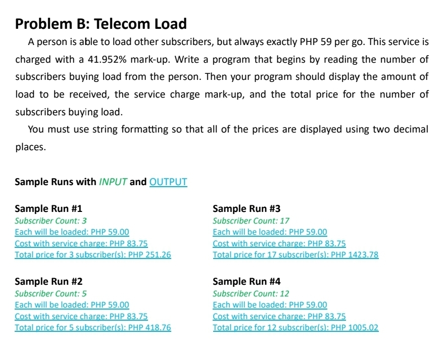 Solved Create a python code for the given problem. Please | Chegg.com