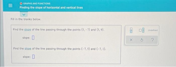 Solved OGRAPHS AND FUNCTIONS Finding the slope of horizontal | Chegg.com