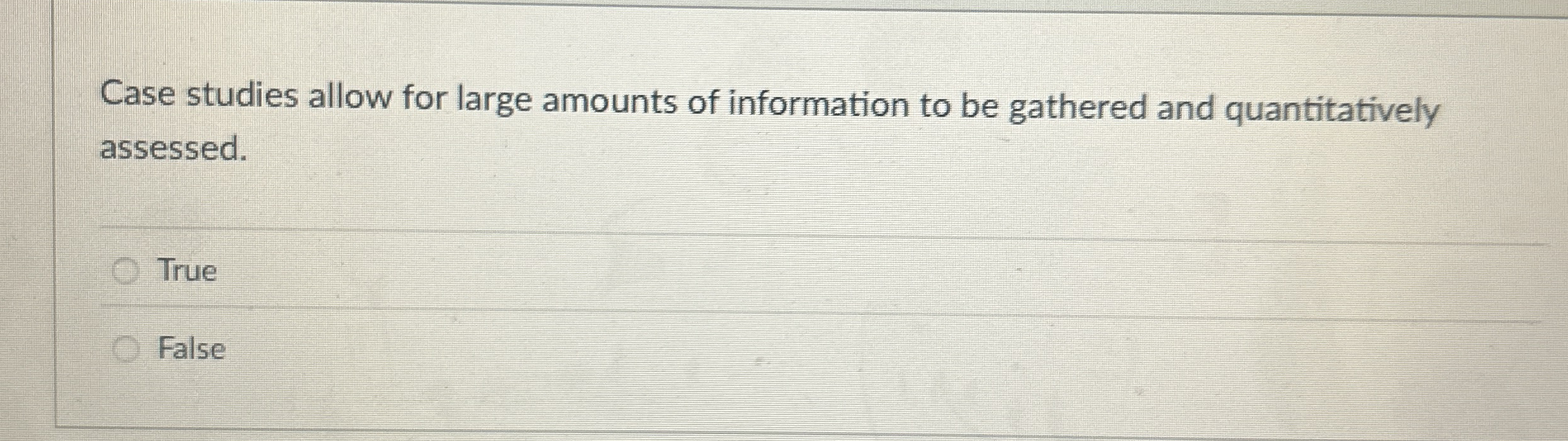 Solved Case studies allow for large amounts of information | Chegg.com