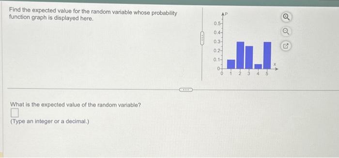 Solved Find the expected value for the random variable whose | Chegg.com