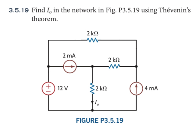 Solved 3.5.19 ﻿Find Io ﻿in the network in Fig. P3.5.19 | Chegg.com