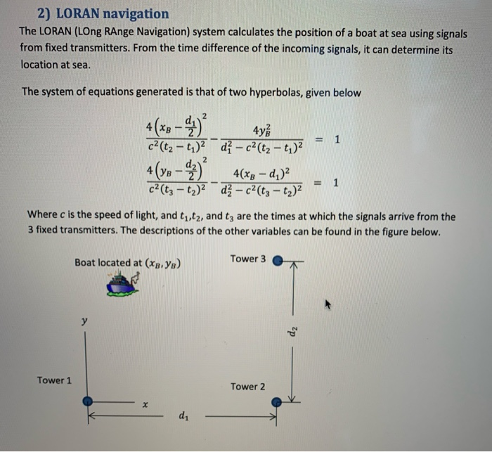 Solved Newton S Method 2 Loran Navigation Loran Long Range