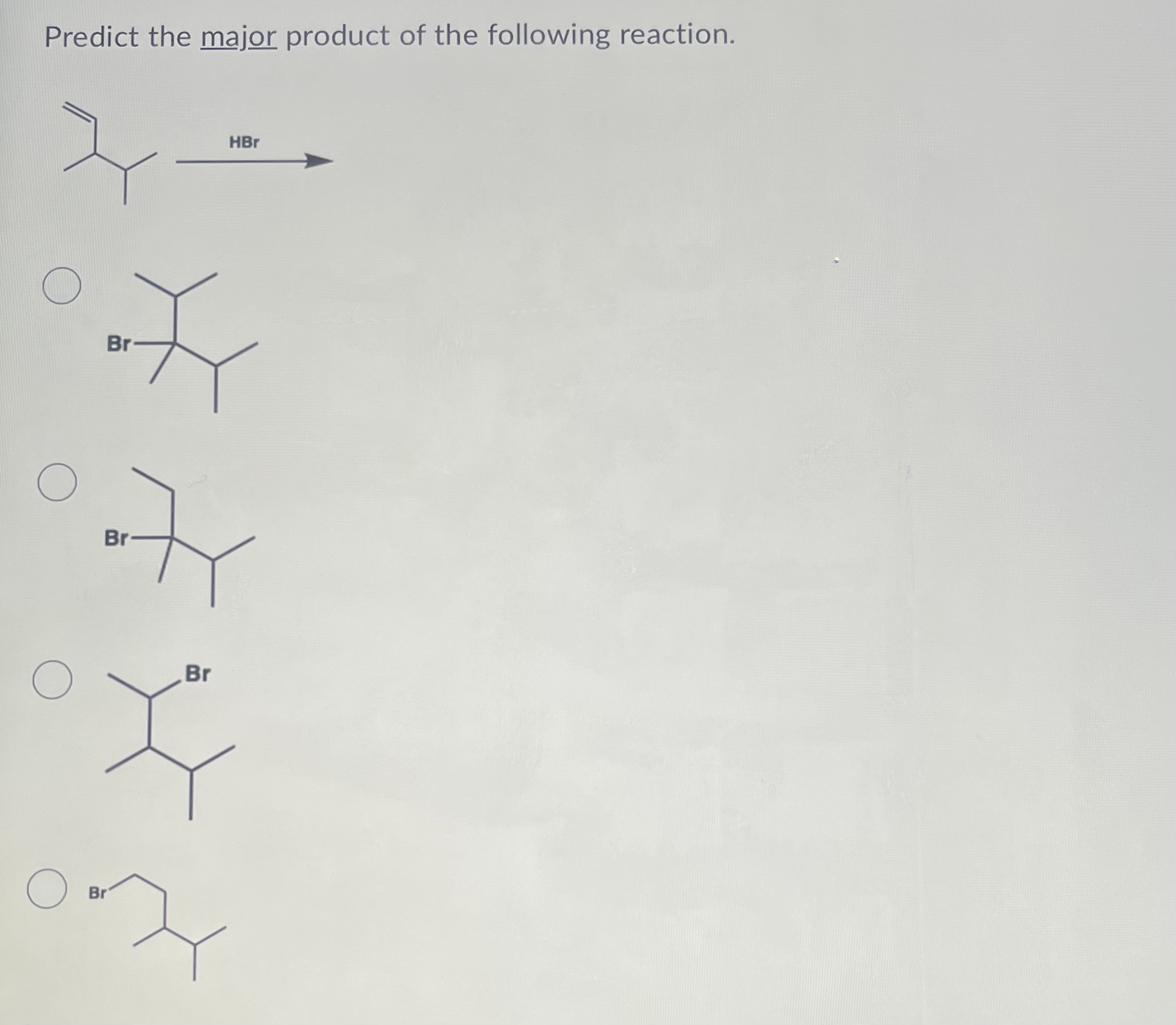 Solved Predict the major product of the following reaction. | Chegg.com