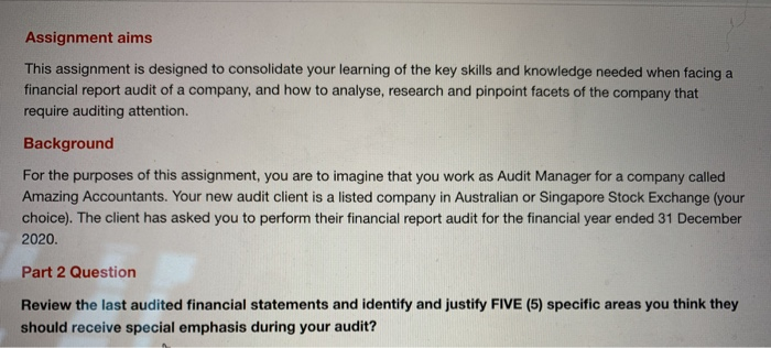 Solved Assignment aims This assignment is designed to | Chegg.com