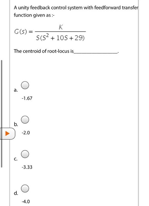 Solved A unity feedback control system with feedforward | Chegg.com