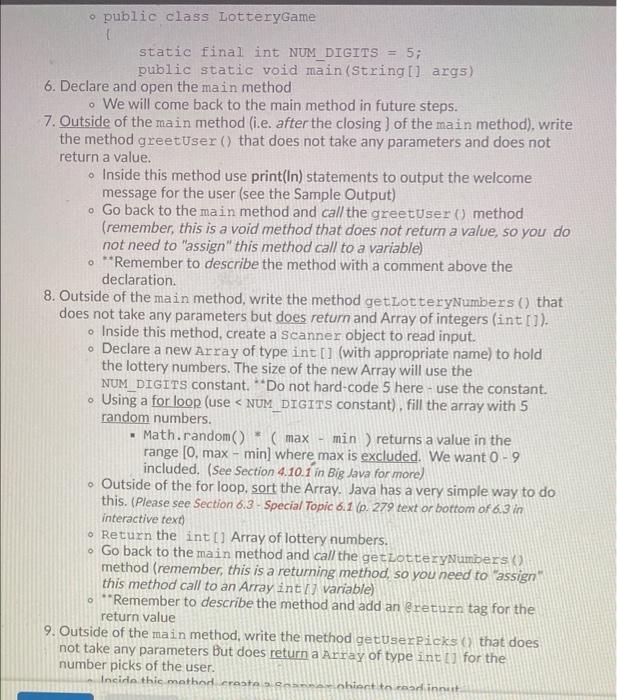 Solved Lottery Game You will use what you have learned from | Chegg.com