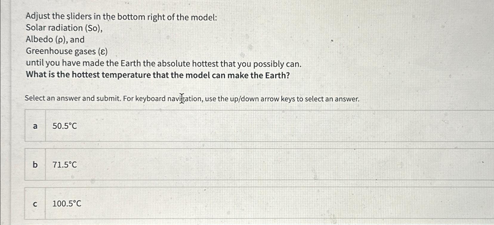 Solved Adjust the sliders in the bottom right of the | Chegg.com