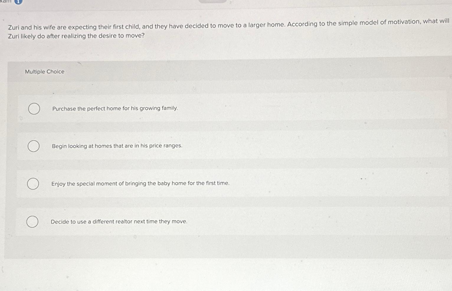 Solved Zuri and his wife are expecting their first child, | Chegg.com