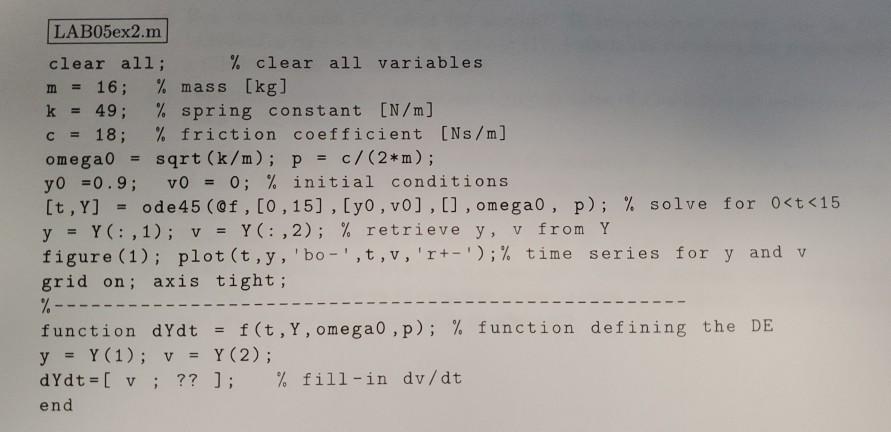 Solved 4. (a) Modify LABO5ex2.m to compute and plot the | Chegg.com