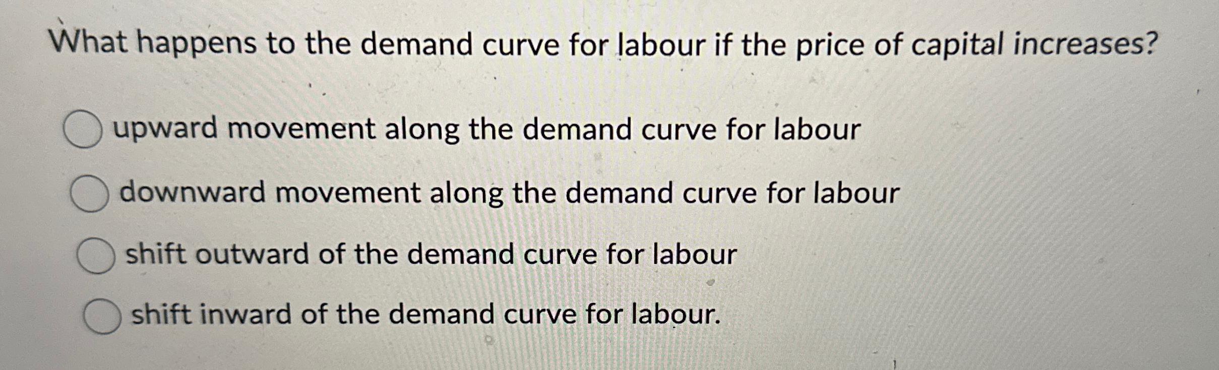 What happens to the demand curve for labour if the | Chegg.com