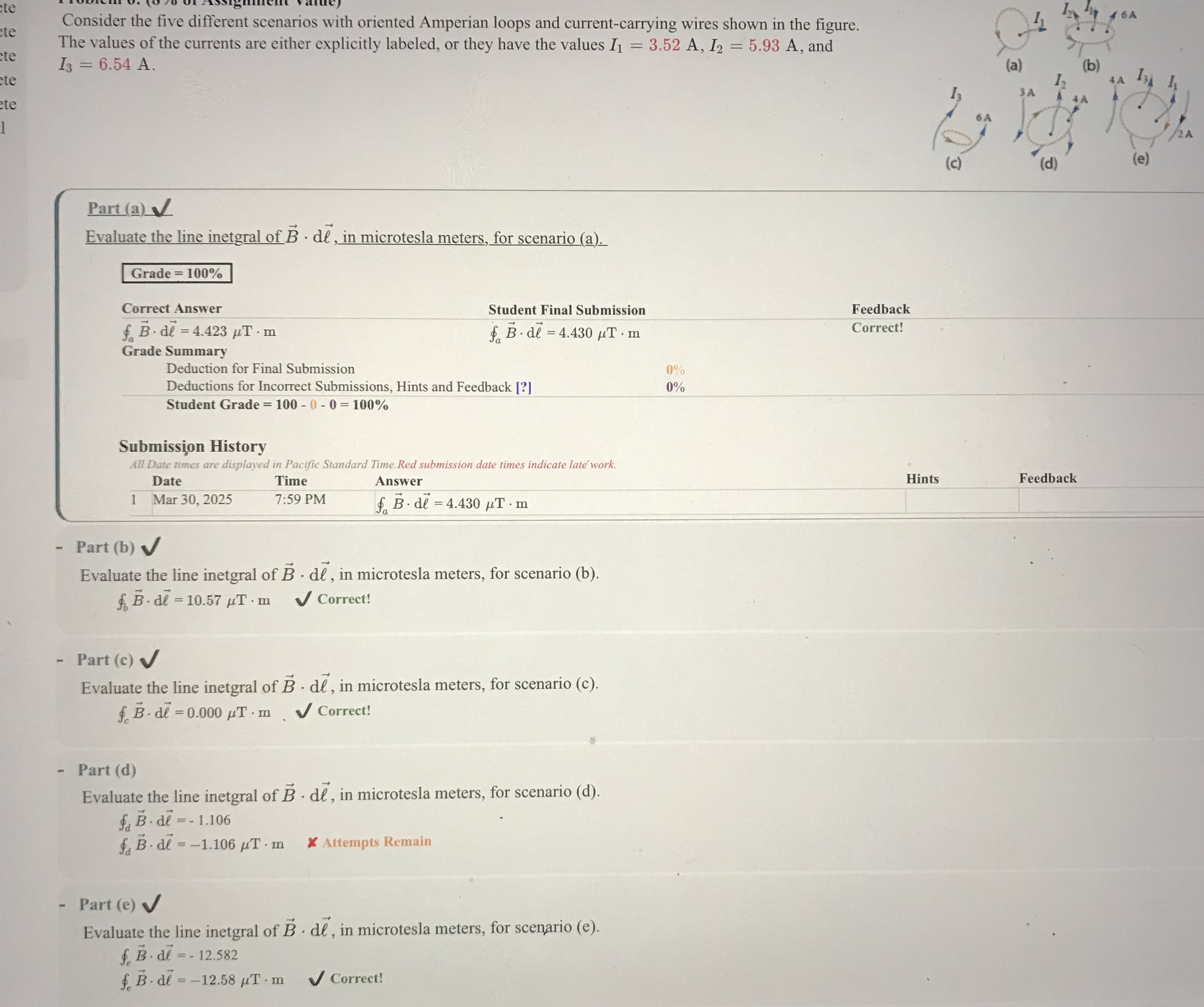 Solved Consider the five different scenarios with oriented | Chegg.com