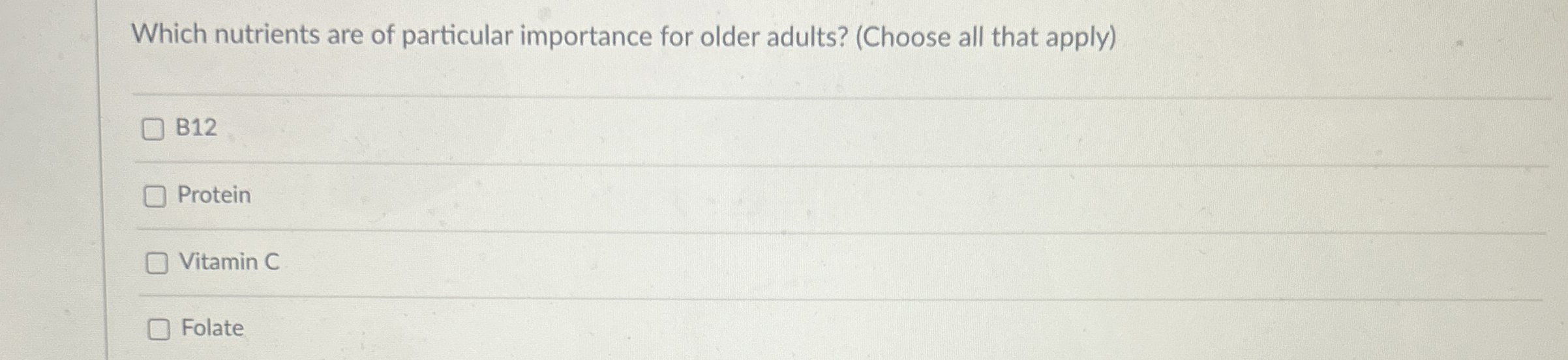 Solved Which nutrients are of particular importance for | Chegg.com
