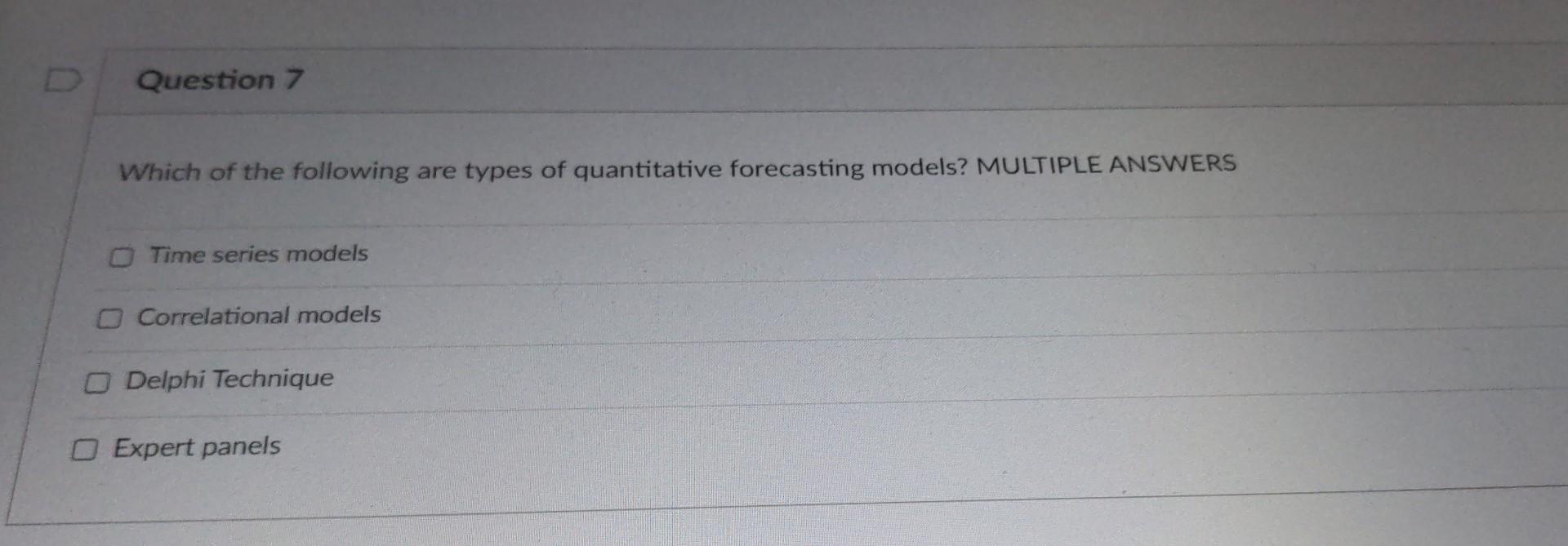 Solved Which of the following are types of quantitative | Chegg.com