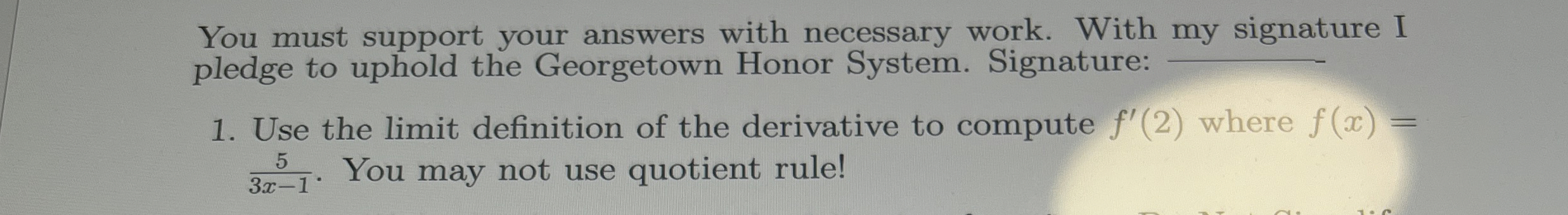 Solved You muUse the limit definition of the derivative to | Chegg.com