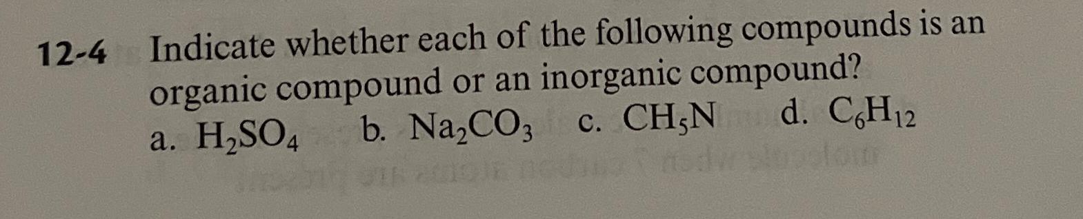 Solved 12-4 ﻿Indicate whether each of the following | Chegg.com