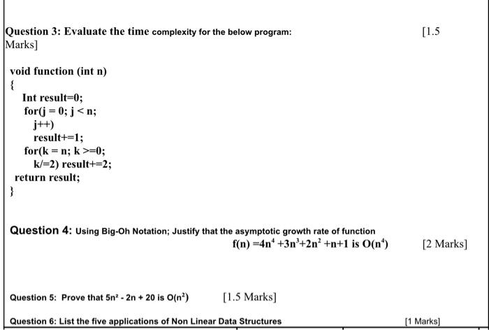 Solved a. What are the different types of Time complexity | Chegg.com