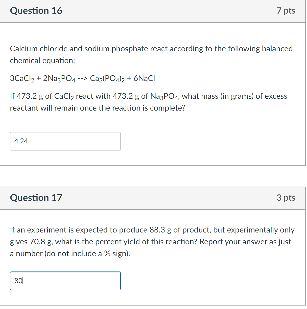 Solved Question 16Calcium chloride and sodium phosphate | Chegg.com