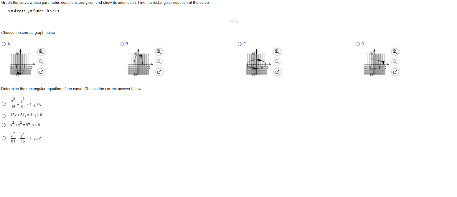 Solved Graph The Curve Whose Parametric Equations Are Given 9660