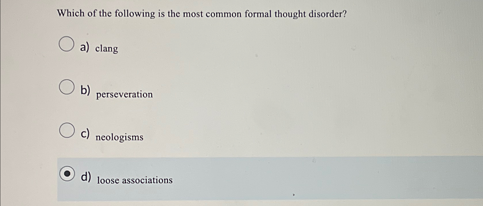 Solved Which of the following is the most common formal | Chegg.com