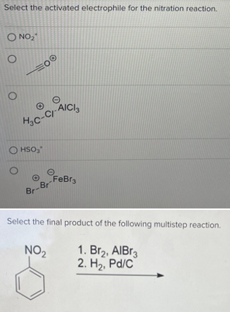 Solved Select the final product of the following multistep | Chegg.com