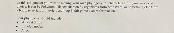 In this assignment you will be making your own | Chegg.com