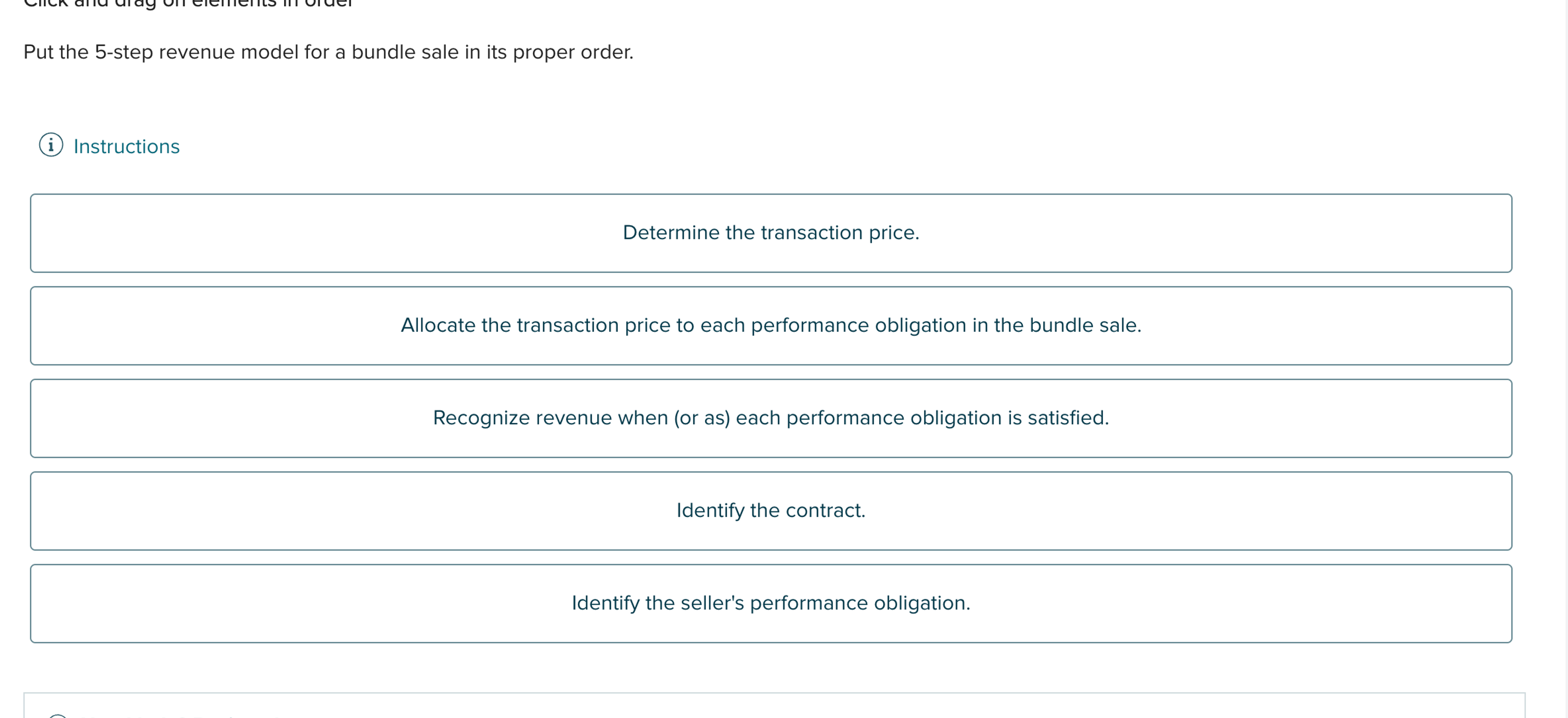 Solved Put the 5-step revenue model for a bundle sale in | Chegg.com