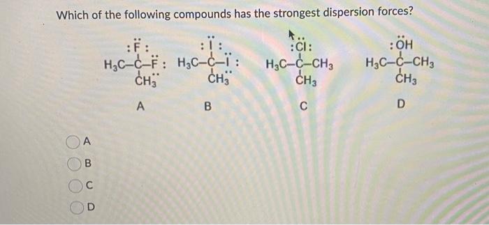 Solved Which of the following liquids would you predict to | Chegg.com