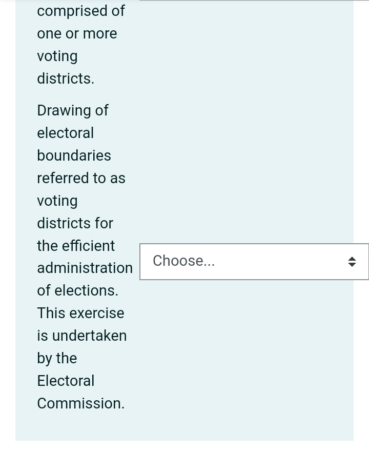 Solved comprised ofone or morevotingdistricts.Drawing | Chegg.com