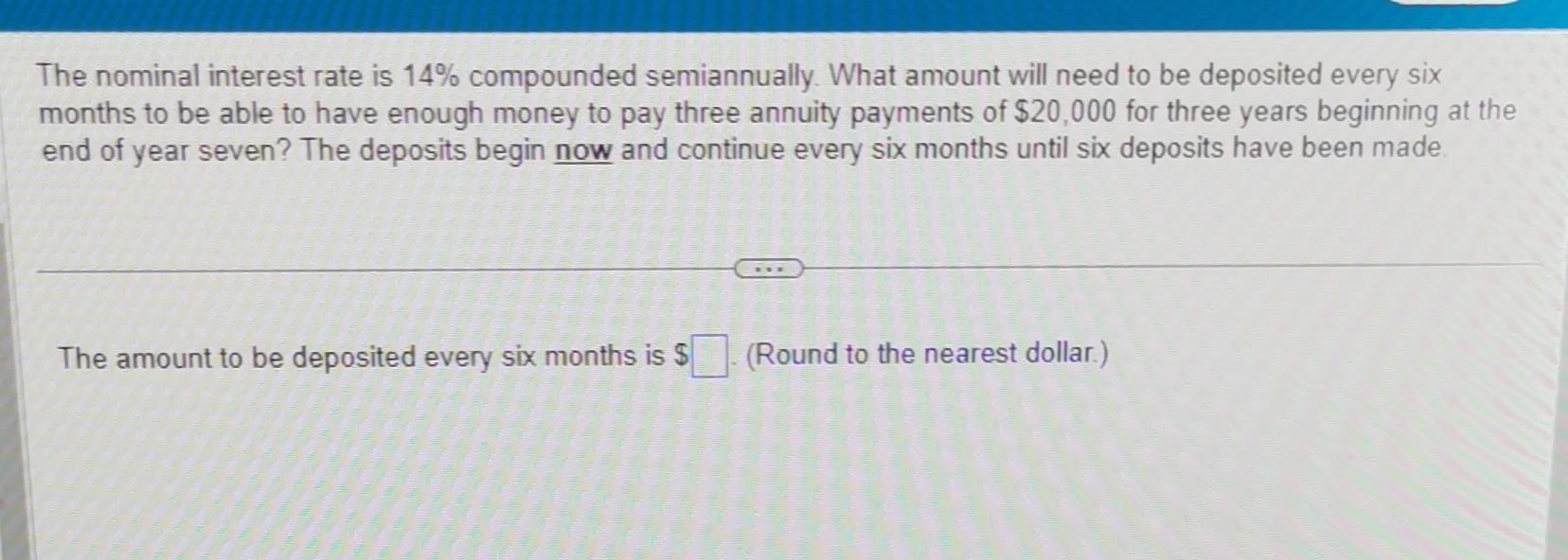 Solved The nominal interest rate is 14% compounded | Chegg.com