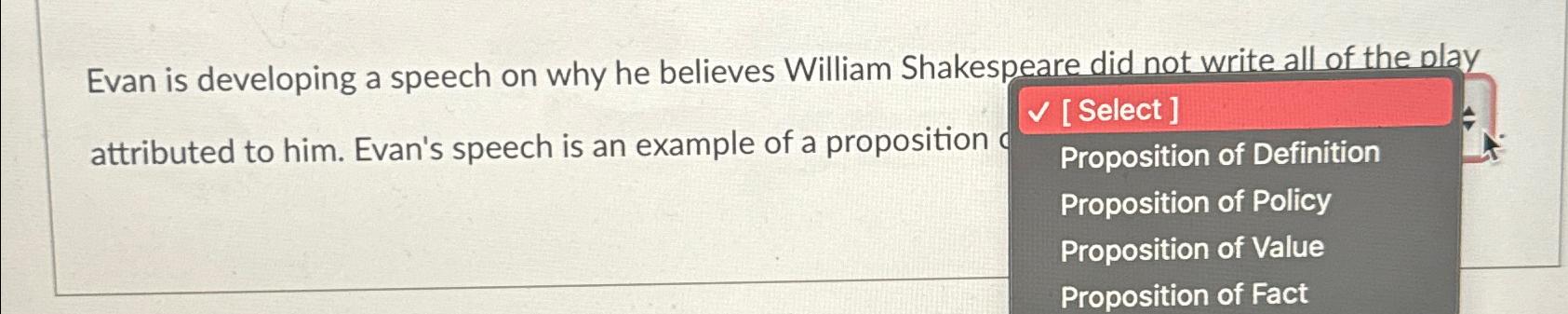 Solved Evan is developing a speech on why he believes | Chegg.com