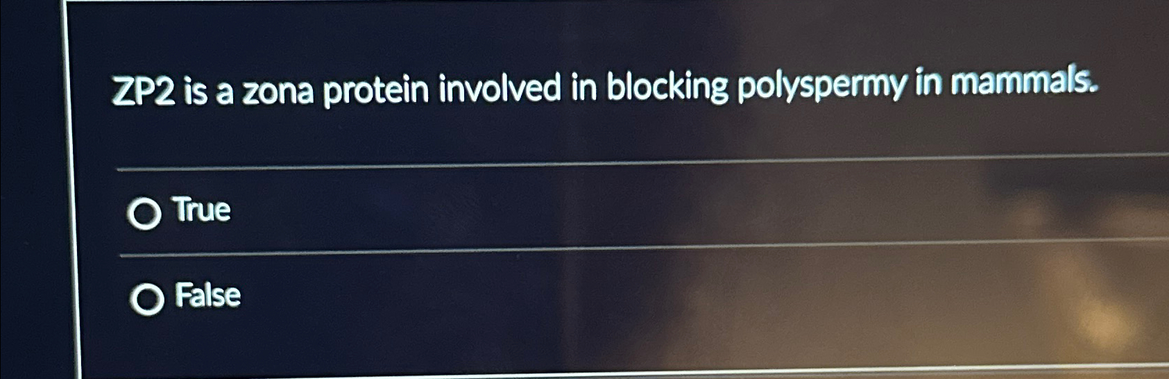 Solved ZP2 ﻿is a zona protein involved in blocking | Chegg.com