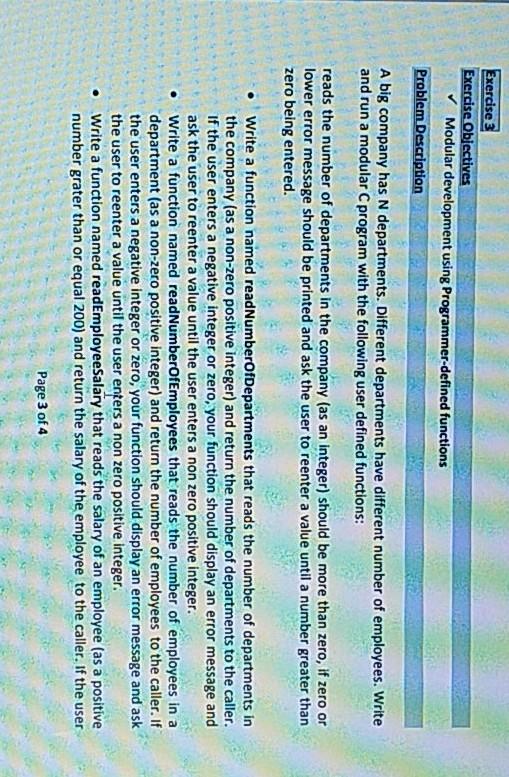 Solved Exercise 3 Exercise Objectives Modular development | Chegg.com