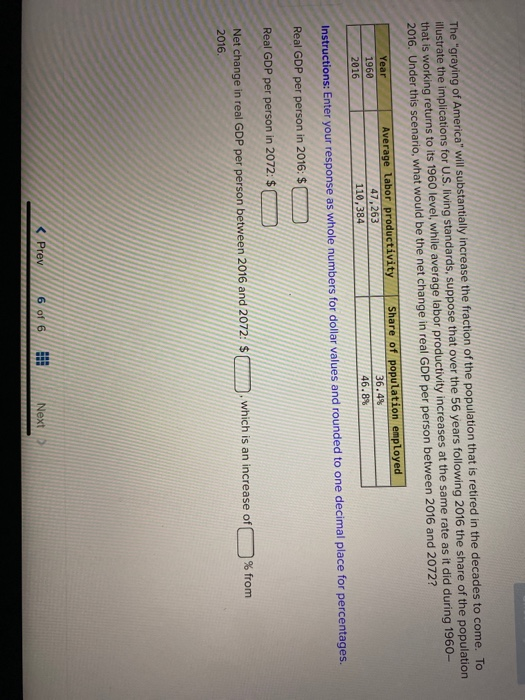 Solved The "graying of America" will substantially increase | Chegg.com