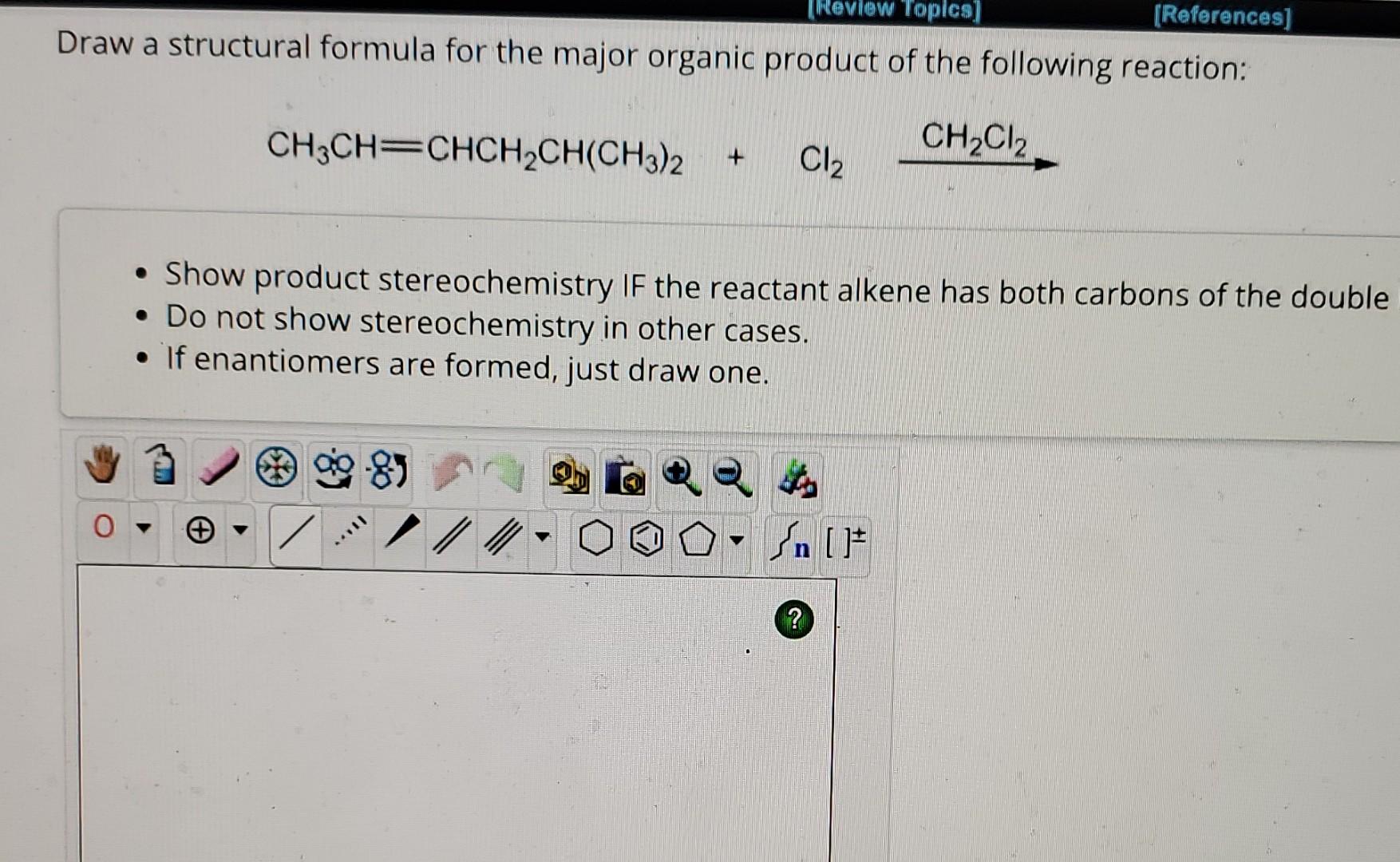 Solved Draw a structural formula for the intermediate in the | Chegg.com