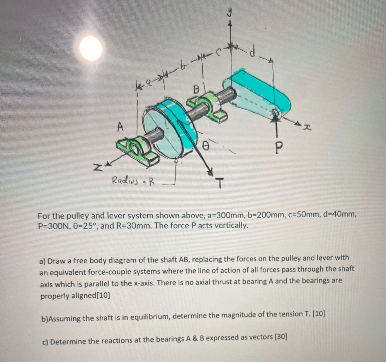 Solved For the pulley and lever system shown above, | Chegg.com